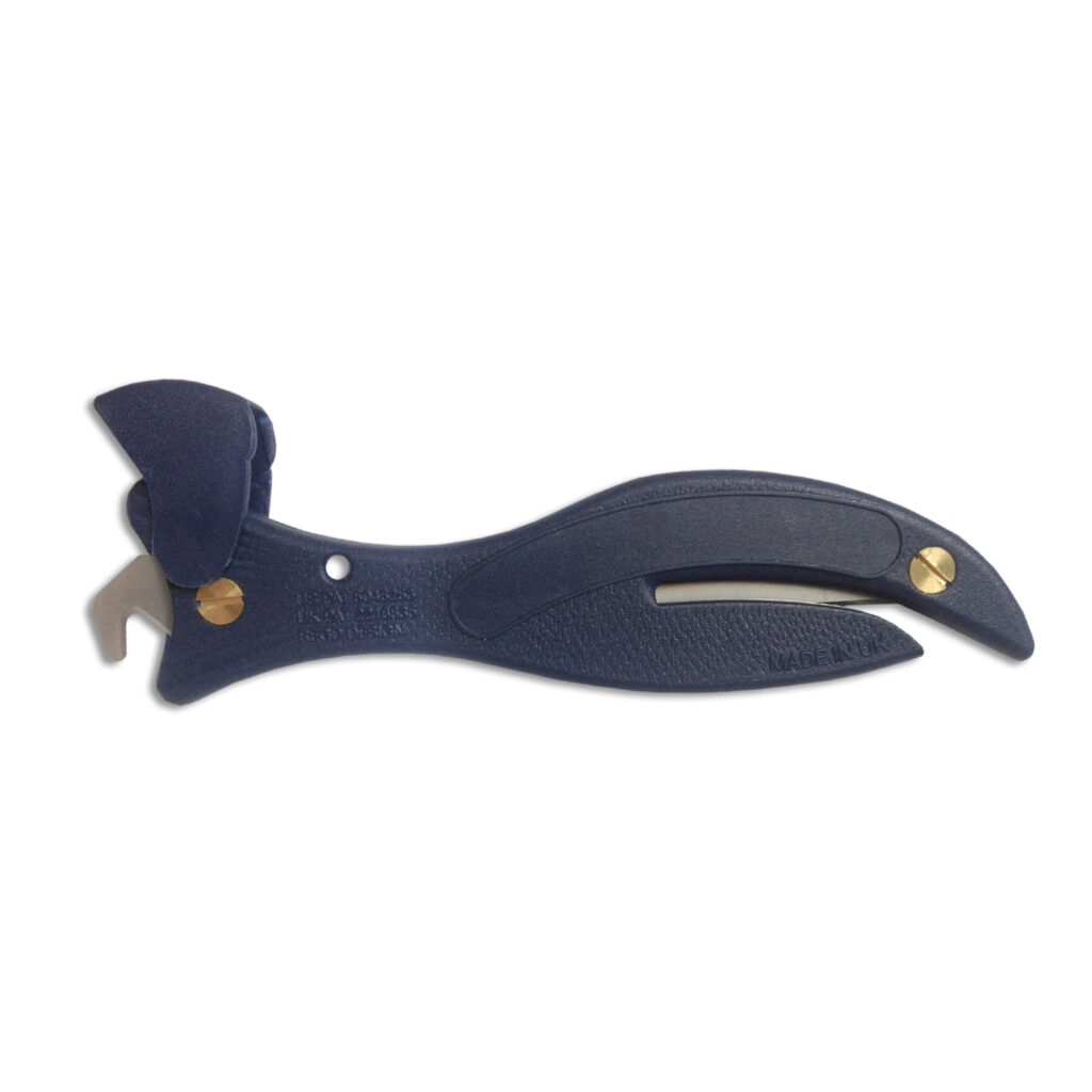 Metal Detectable Shark Safety Knife with Retracting Hook Blade